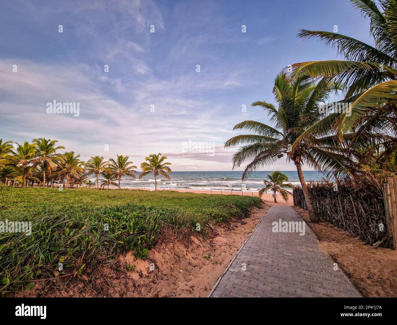 View of Imbassai beach, Bahia, Brazil. Beautiful beach in the northeast ...