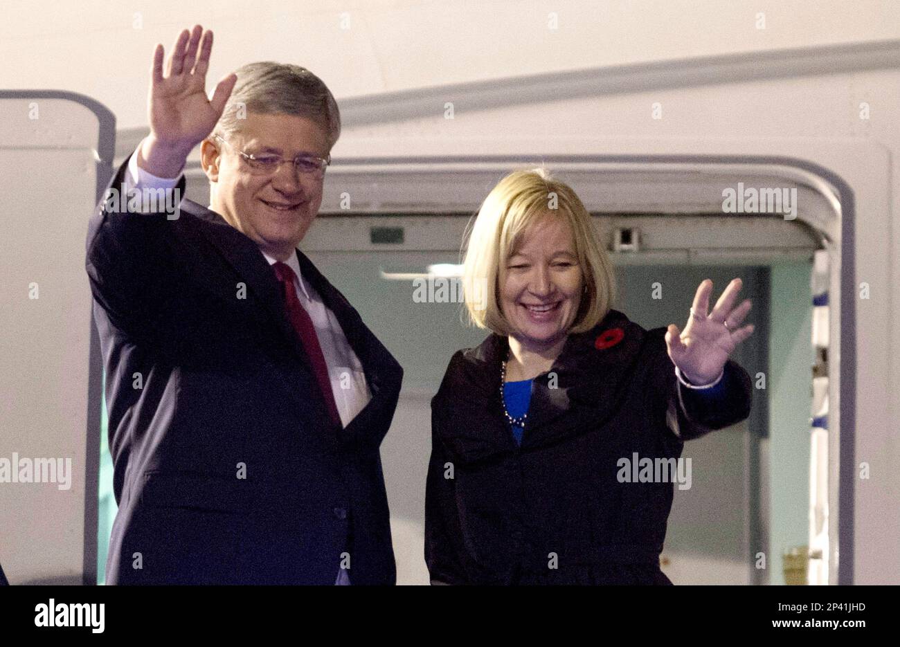 Canadian Prime Minister Stephen Harper and his wife Laureen arrive in ...