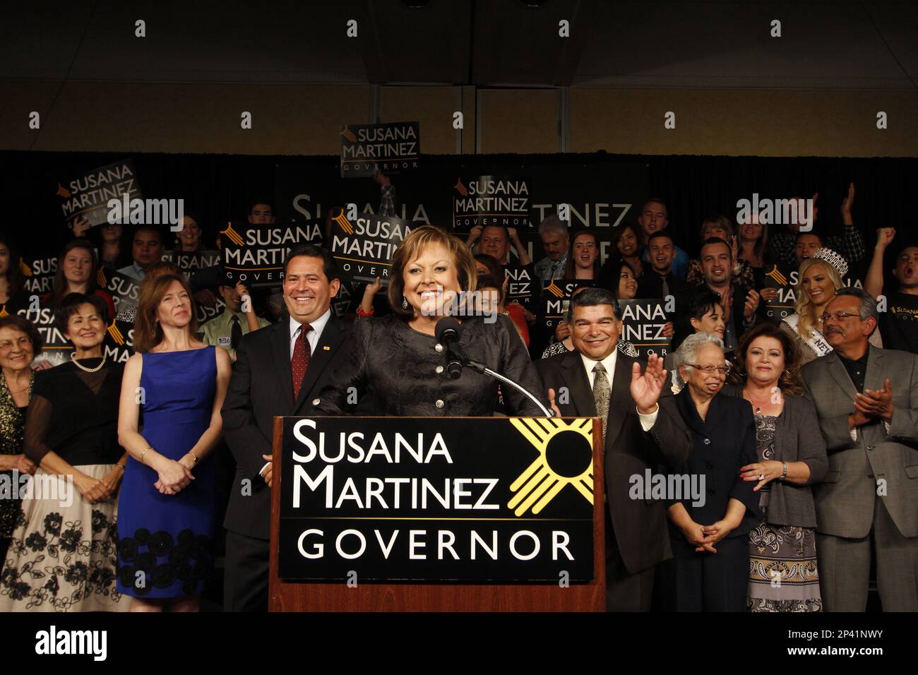 Susana Martinez celebrates winning her second term at the Albuquerque ...
