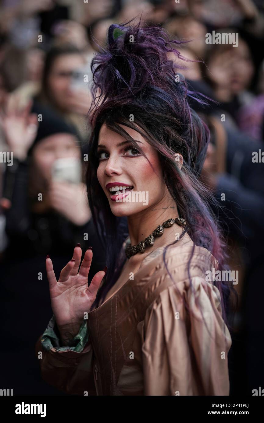 Halsey poses for photographers upon arrival at the Vivienne Westwood ...