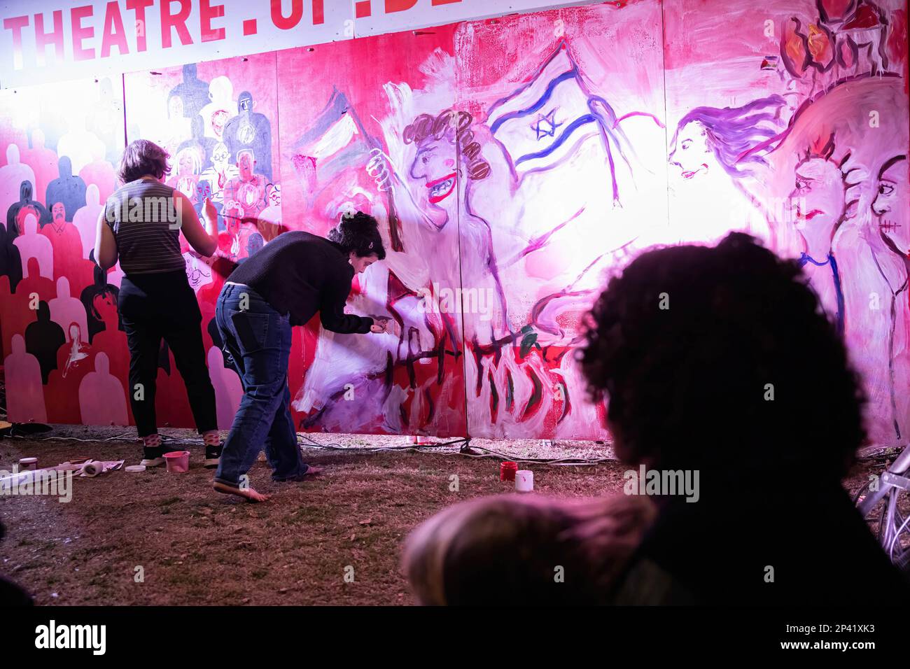 Tel Aviv, Israel. 04th Mar, 2023. Artists paint a mural called the ...