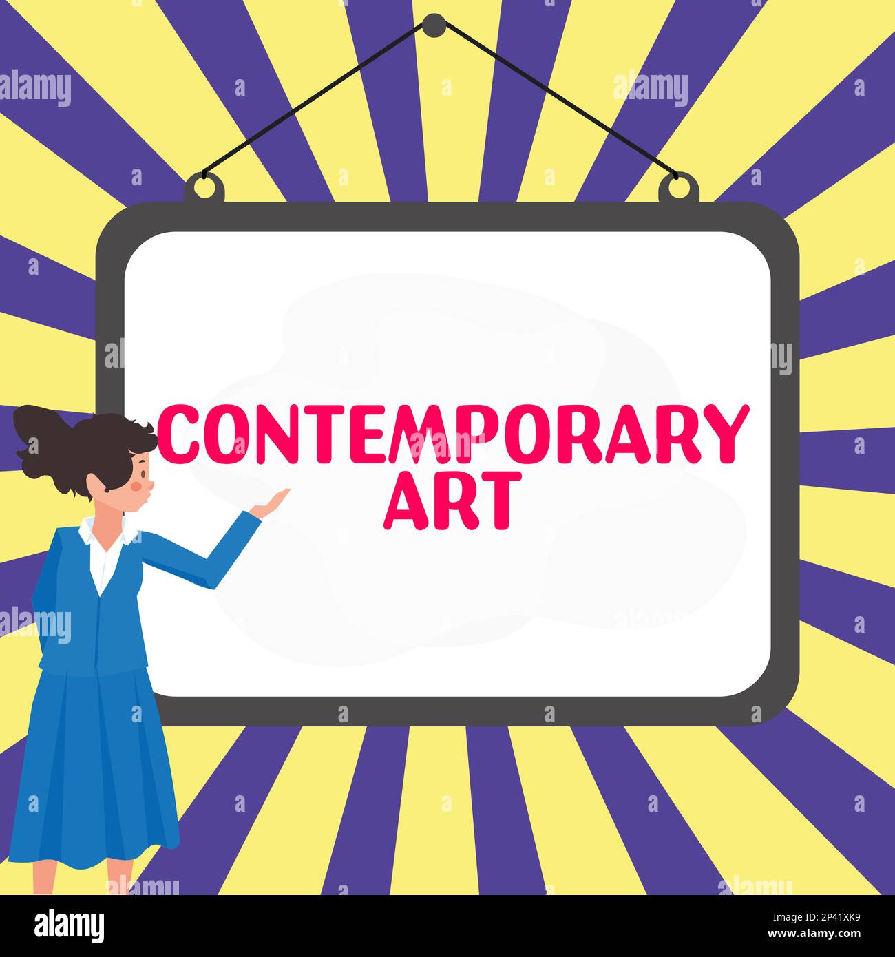 Hand writing sign Contemporary Art. Business concept made today by ...