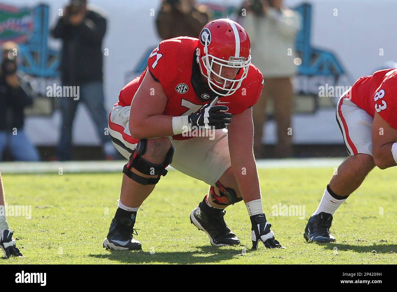 01 November 2014: Georgia Bulldogs offensive tackle John Theus (71 ...