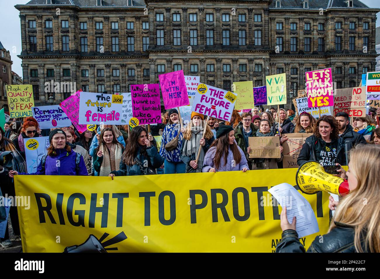 Amsterdam, Netherlands. 05th Mar, 2023. Protesters from Amnesty ...