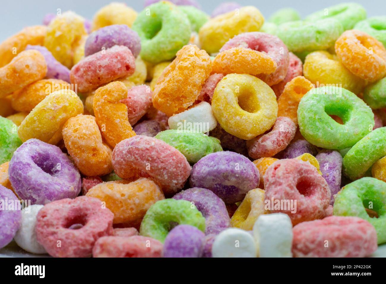 Orange blue green purple cereal hi-res stock photography and images - Alamy