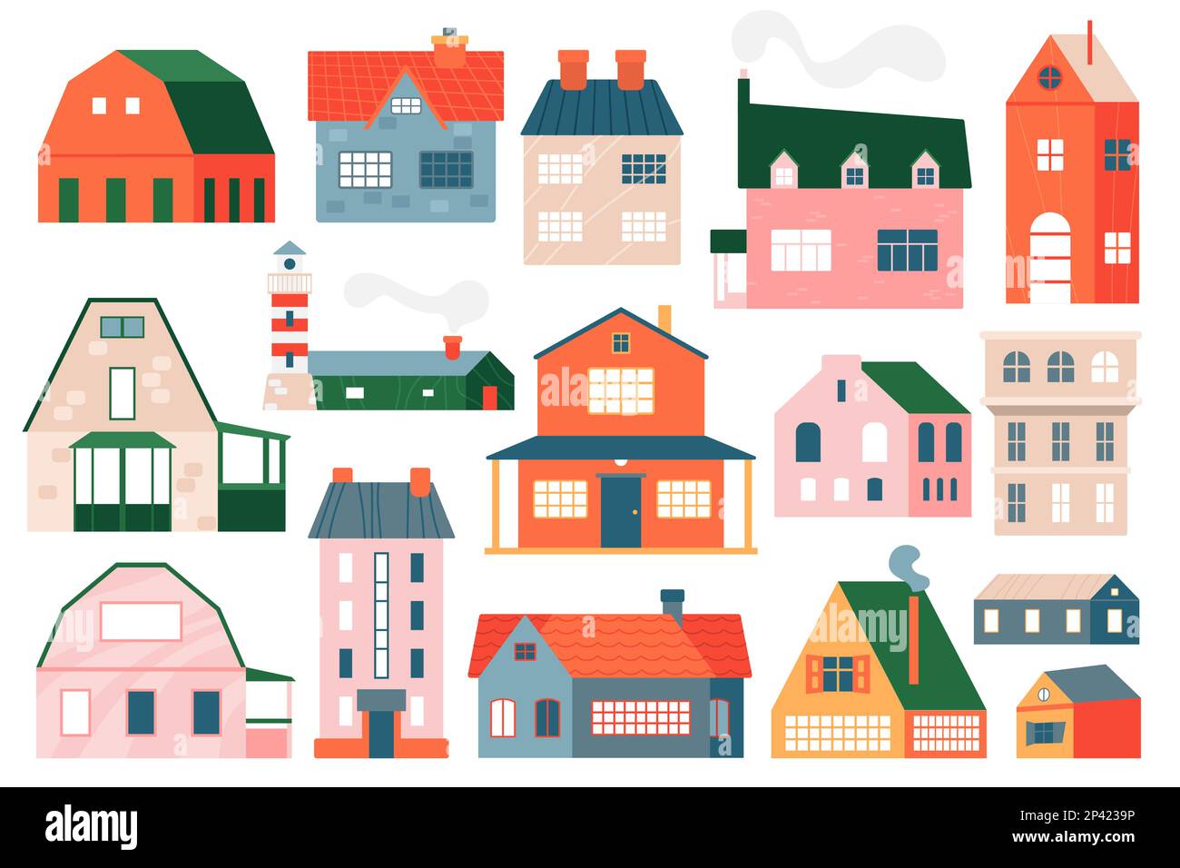 Windows and chimneys Cut Out Stock Images & Pictures - Alamy