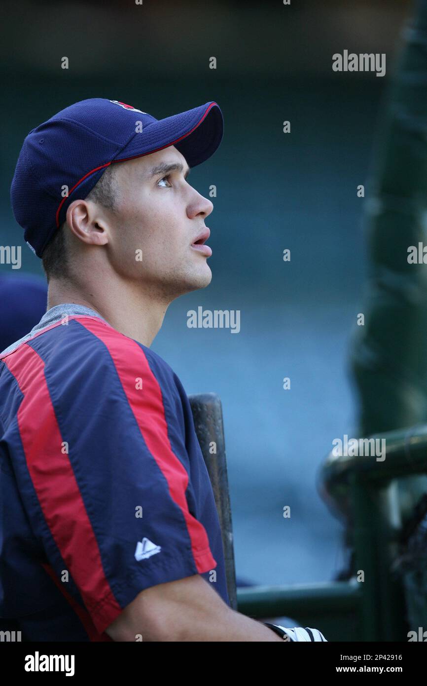 Grady Sizemore of the Cleveland Indians during batting practice before ...
