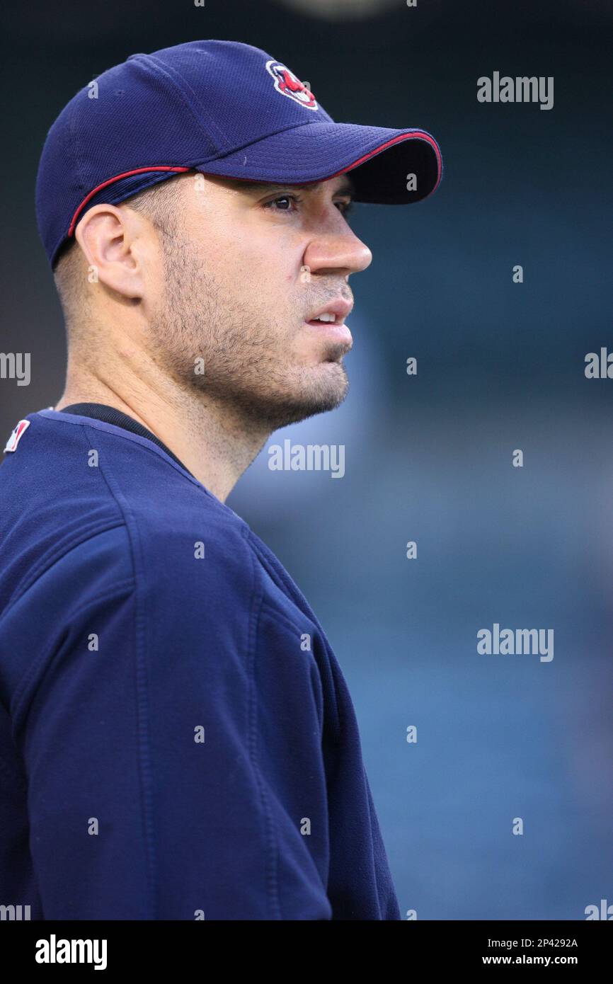 Travis Hafner of the Cleveland Indians during batting practice before a ...