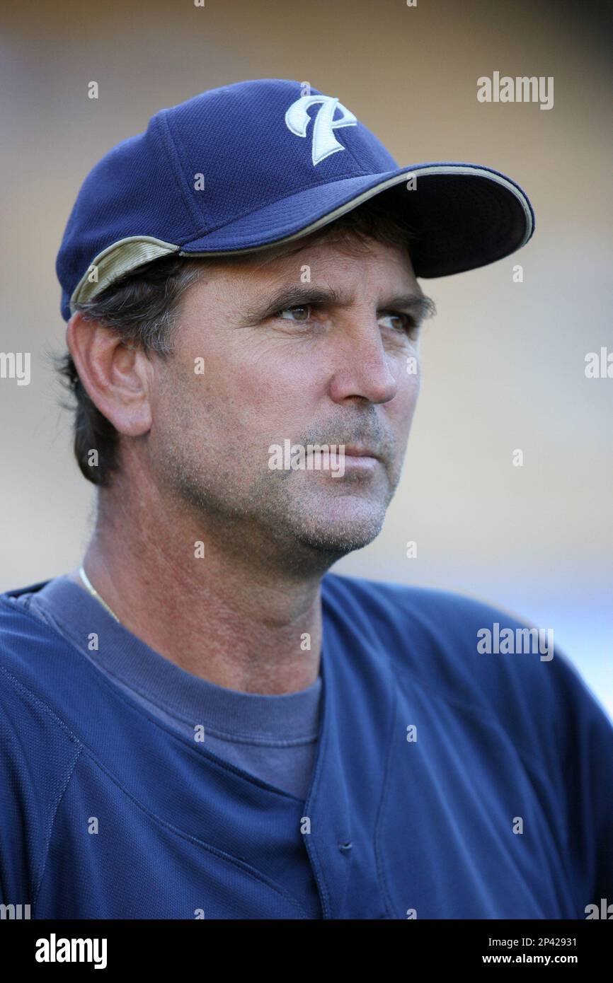 San Diego Padres Coach Glenn Hoffman during batting practice before a ...
