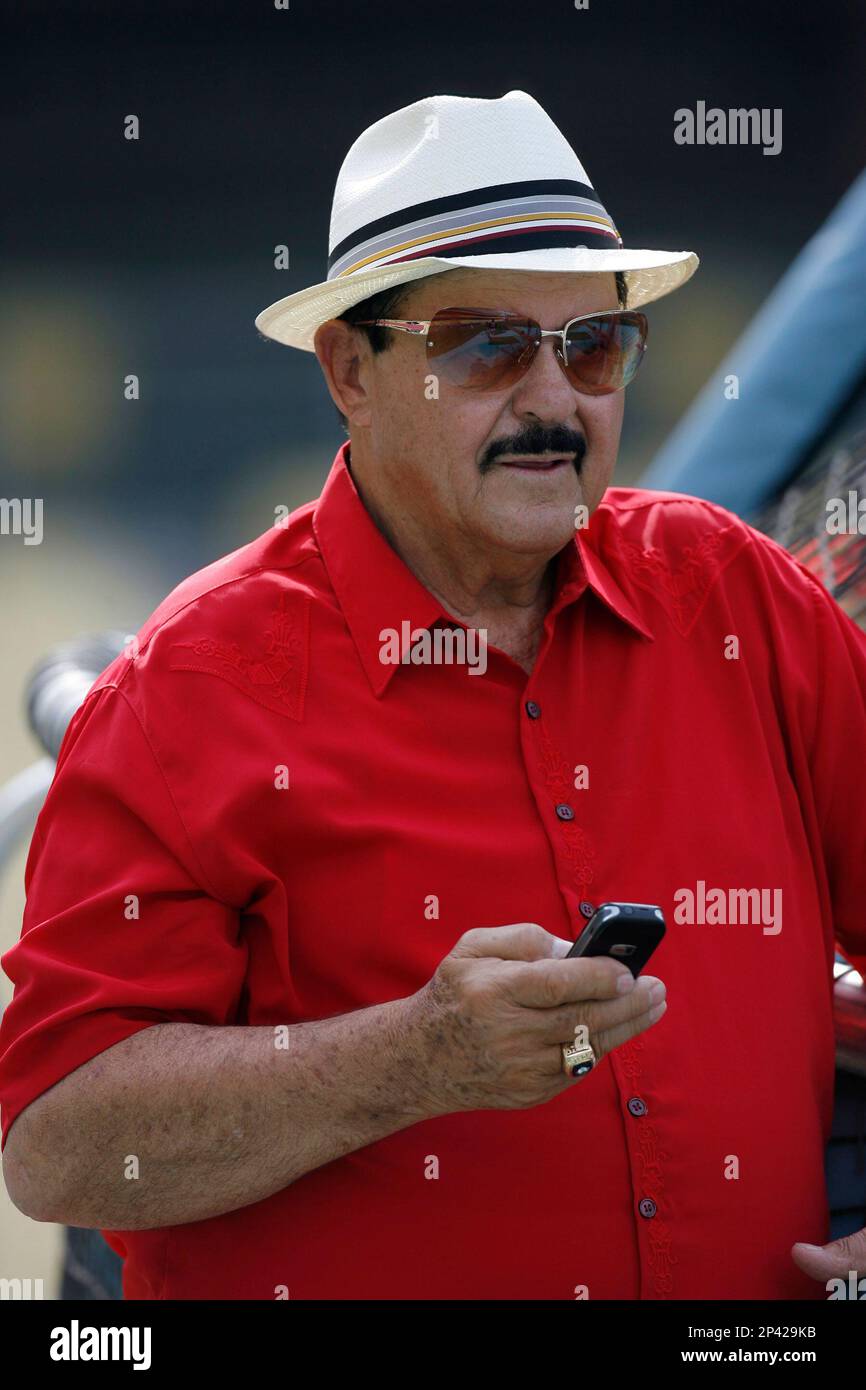 Los Angeles Dodgers Scout Mike Brito during batting practice before a 2007 MLB season game at ...