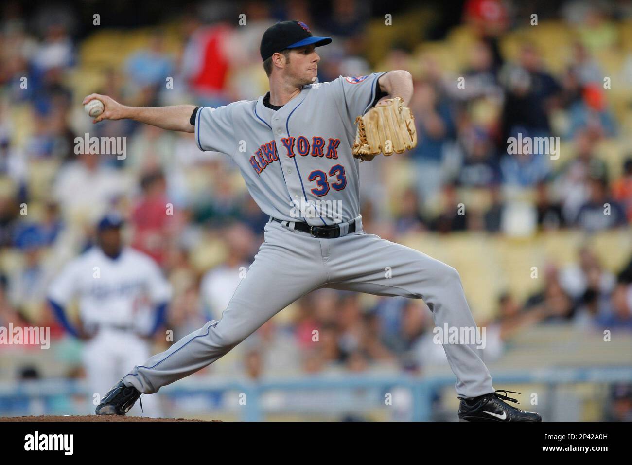John Maine of the New York Mets during a game from the 2007 season at ...