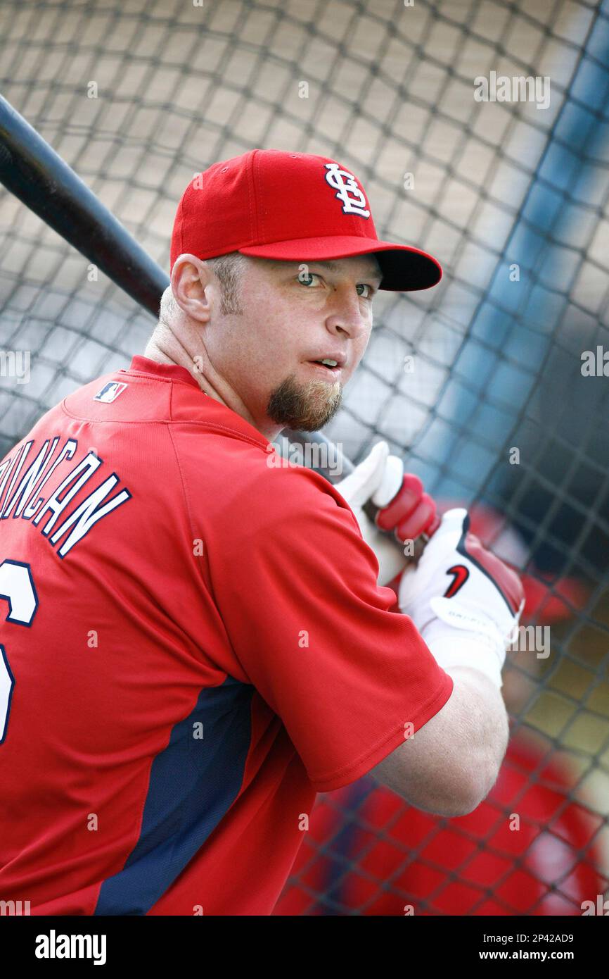Chris Duncan of the St. Louis Cardinals during batting practice before ...