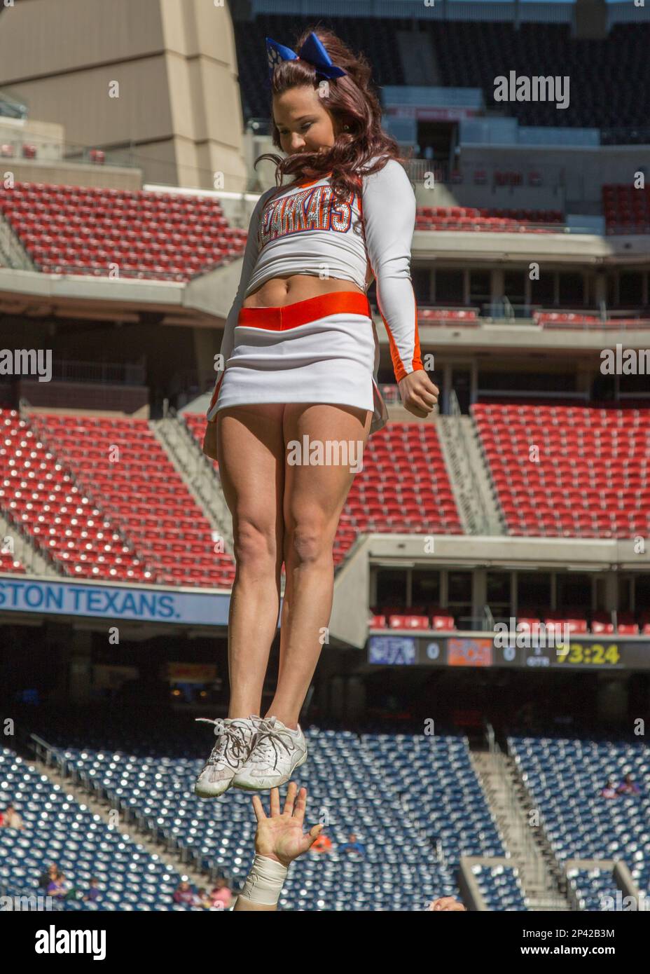 November 1, 2014: SHSU Bearkats cheerleader during the Battle of the ...