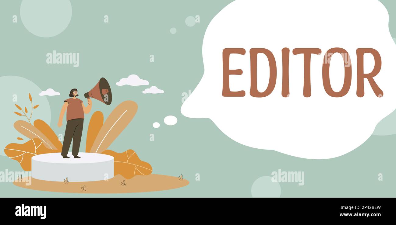 Inspiration showing sign Editor. Conceptual photo person who is in ...