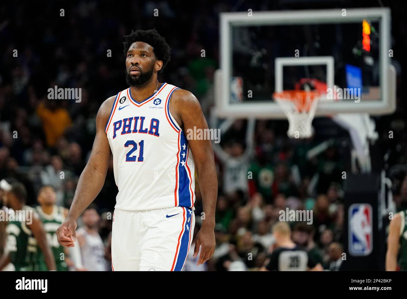 Philadelphia 76ers' Joel Embiid during the second half of an NBA ...
