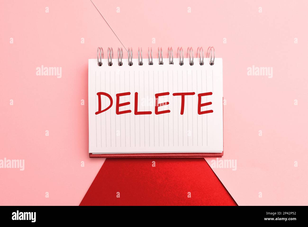 Hand writing sign Delete. Business showcase remove or obliterate ...