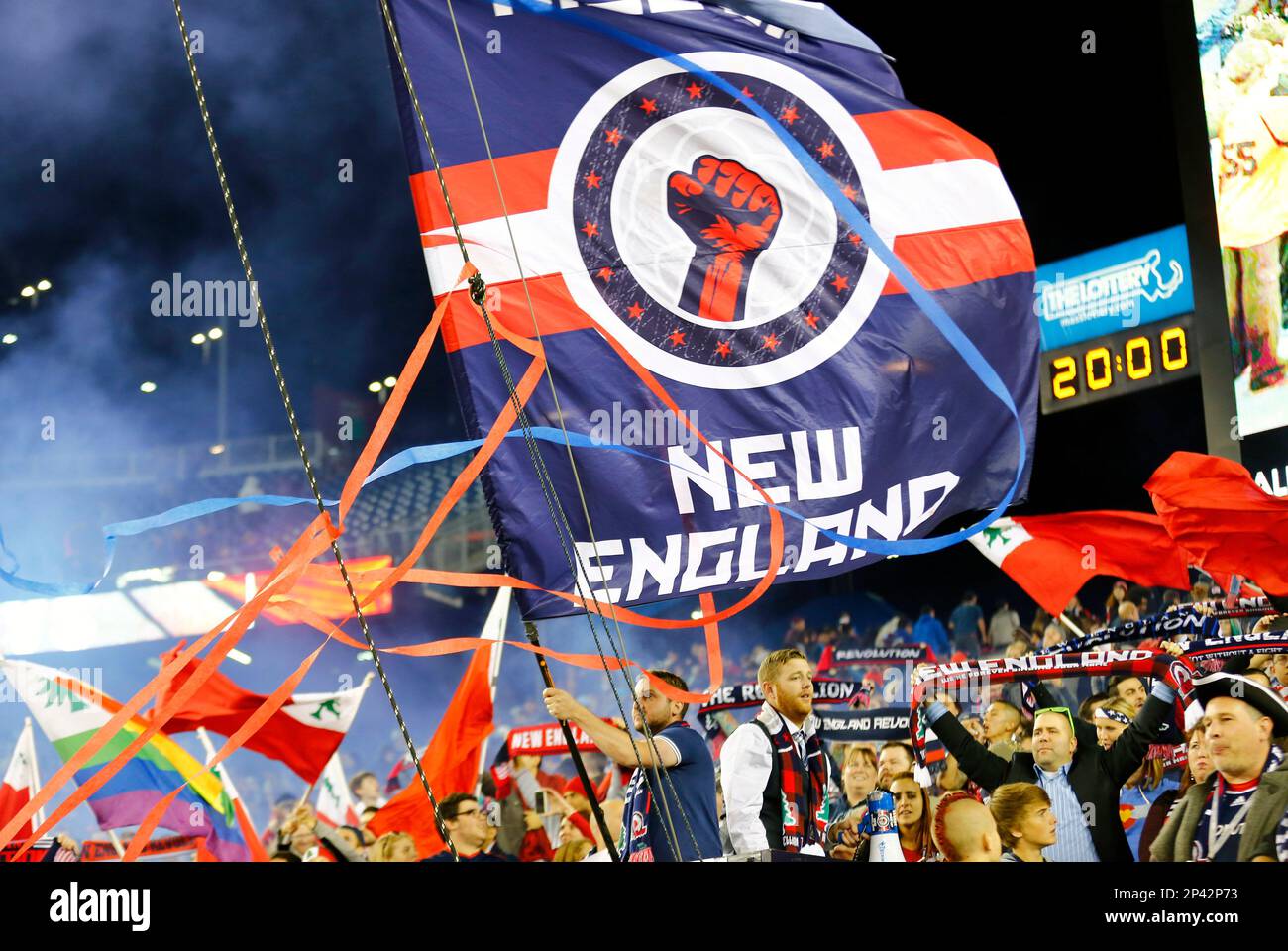 October 25, 2014: Revolution supporters after the game. The New England ...