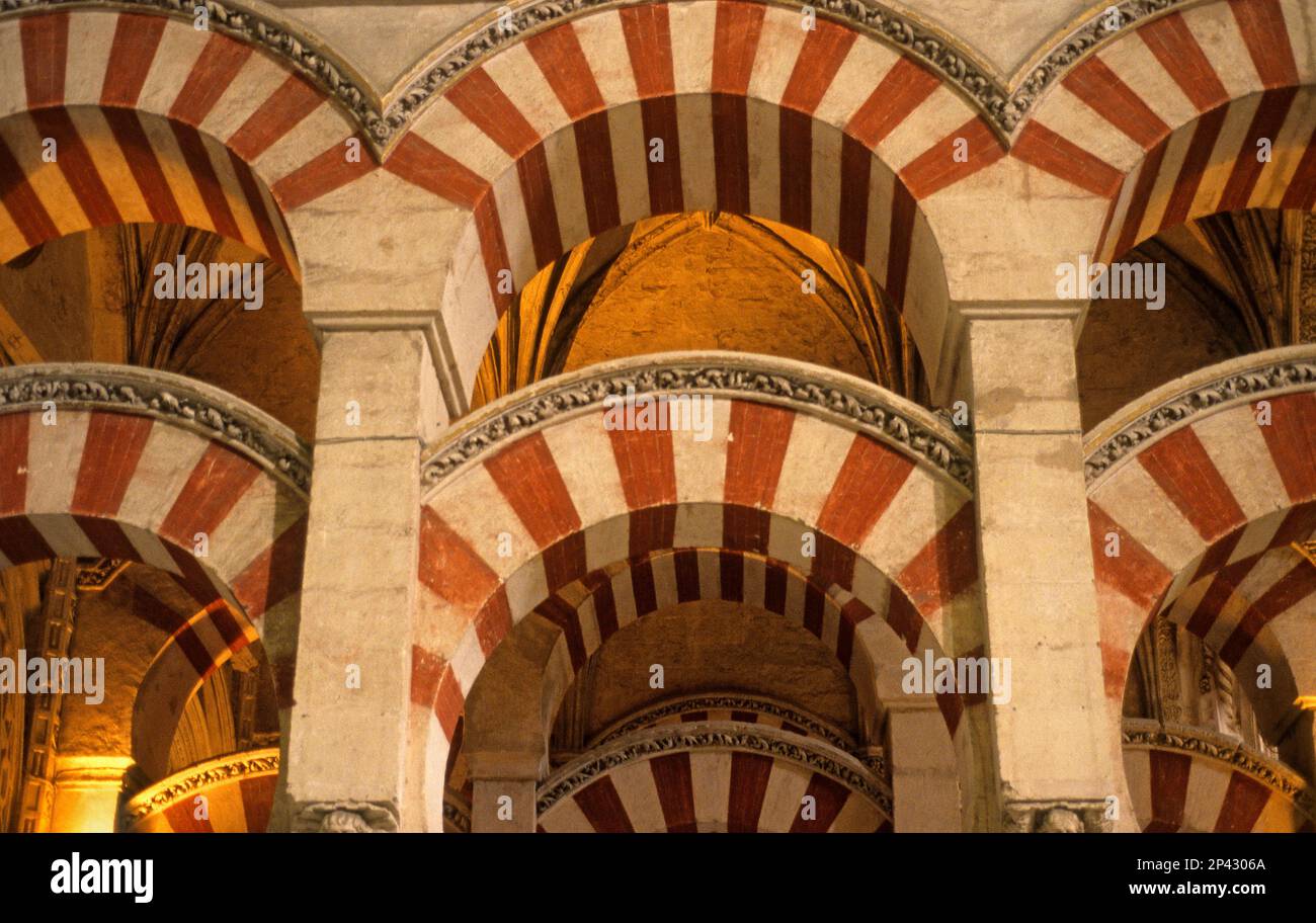 Córdoba.Andalusia. Spain: Interior of the Mosque Cathedral. Details of ...