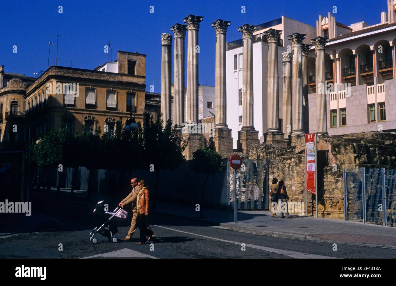 Córdoba.Andalusia. Spain: Roman temple, in Capitulares street at ...