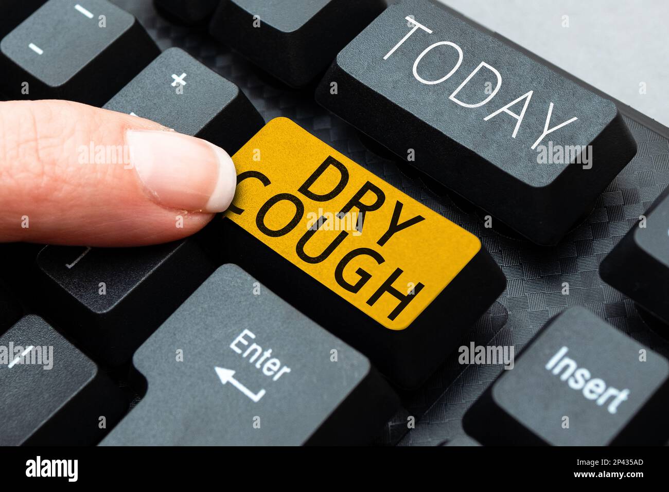 Text caption presenting Dry Cough. Business showcase cough that are not ...
