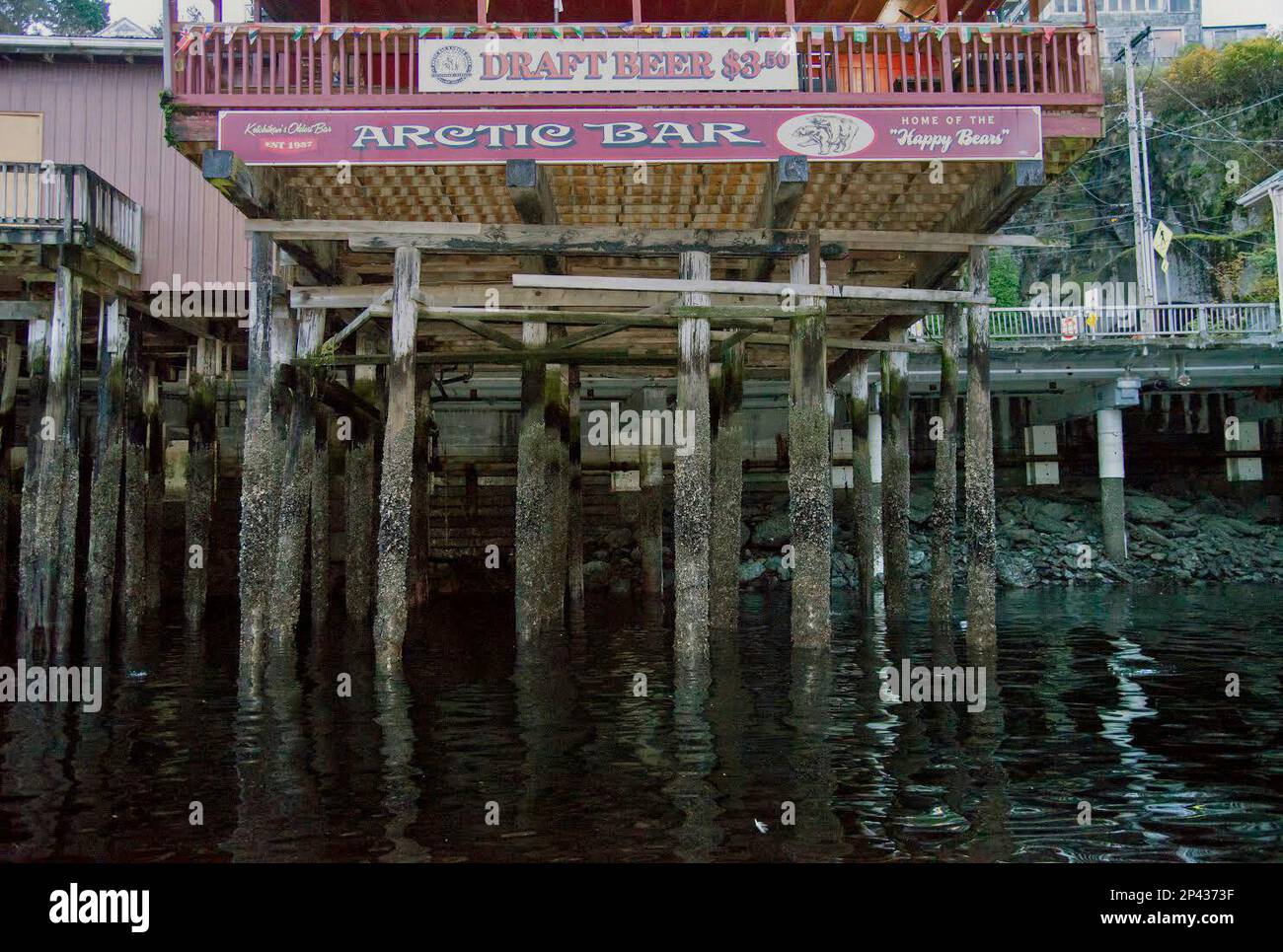 The Arctic Bar, the oldest bar in Ketchikan, is seen at low tide on ...