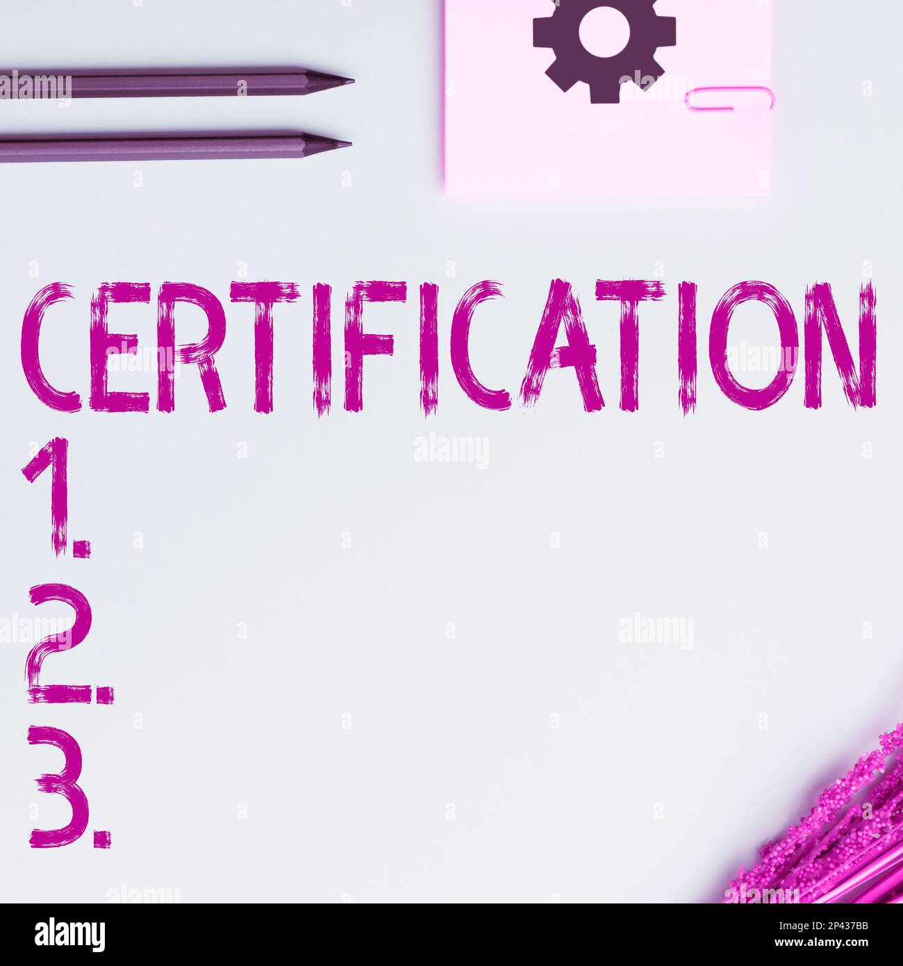 Hand writing sign Certification. Business overview Providing someone ...