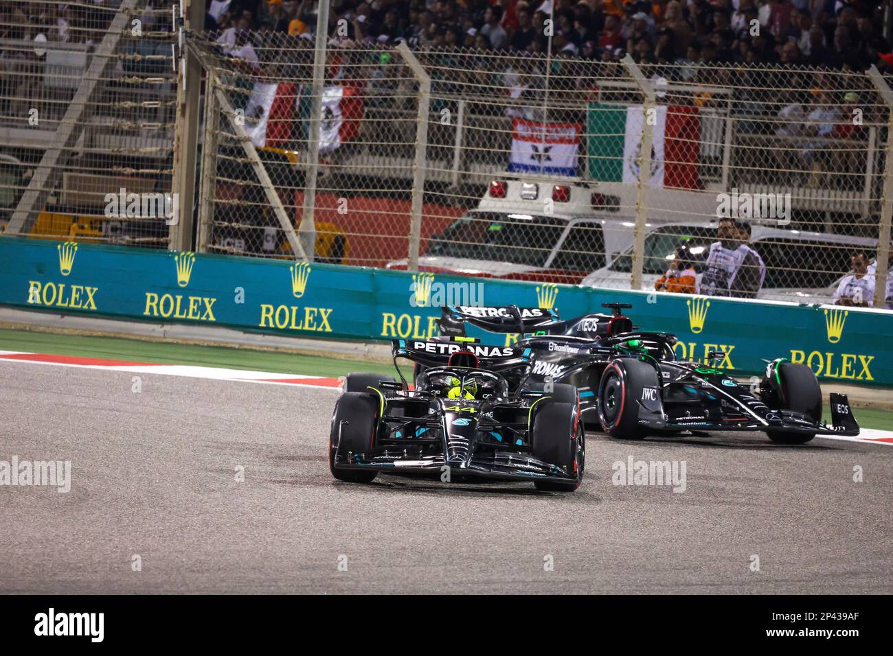 Lewis Hamilton (GBR) Mercedes W14 E Performance during the race of ...