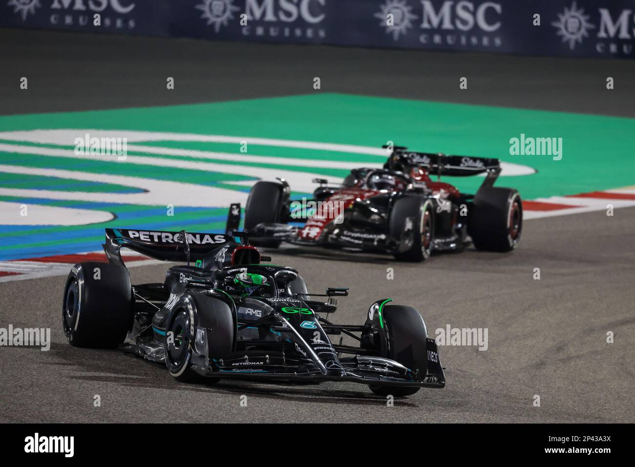 George Russell (GBR) Mercedes W14 E Performance during the race of ...