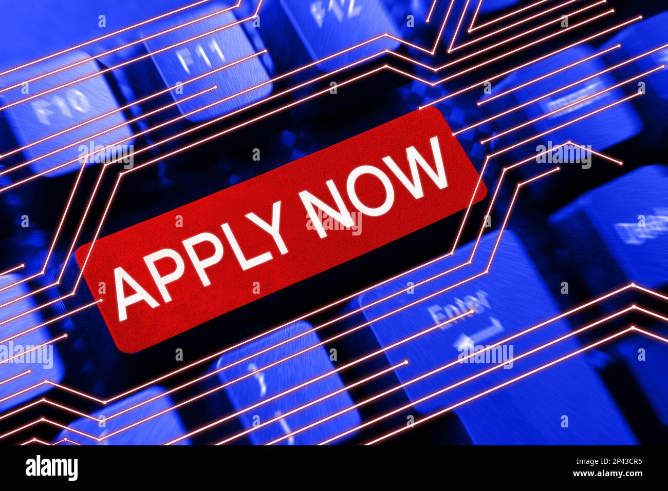 Text caption presenting Apply Now. Concept meaning An act of a person ...