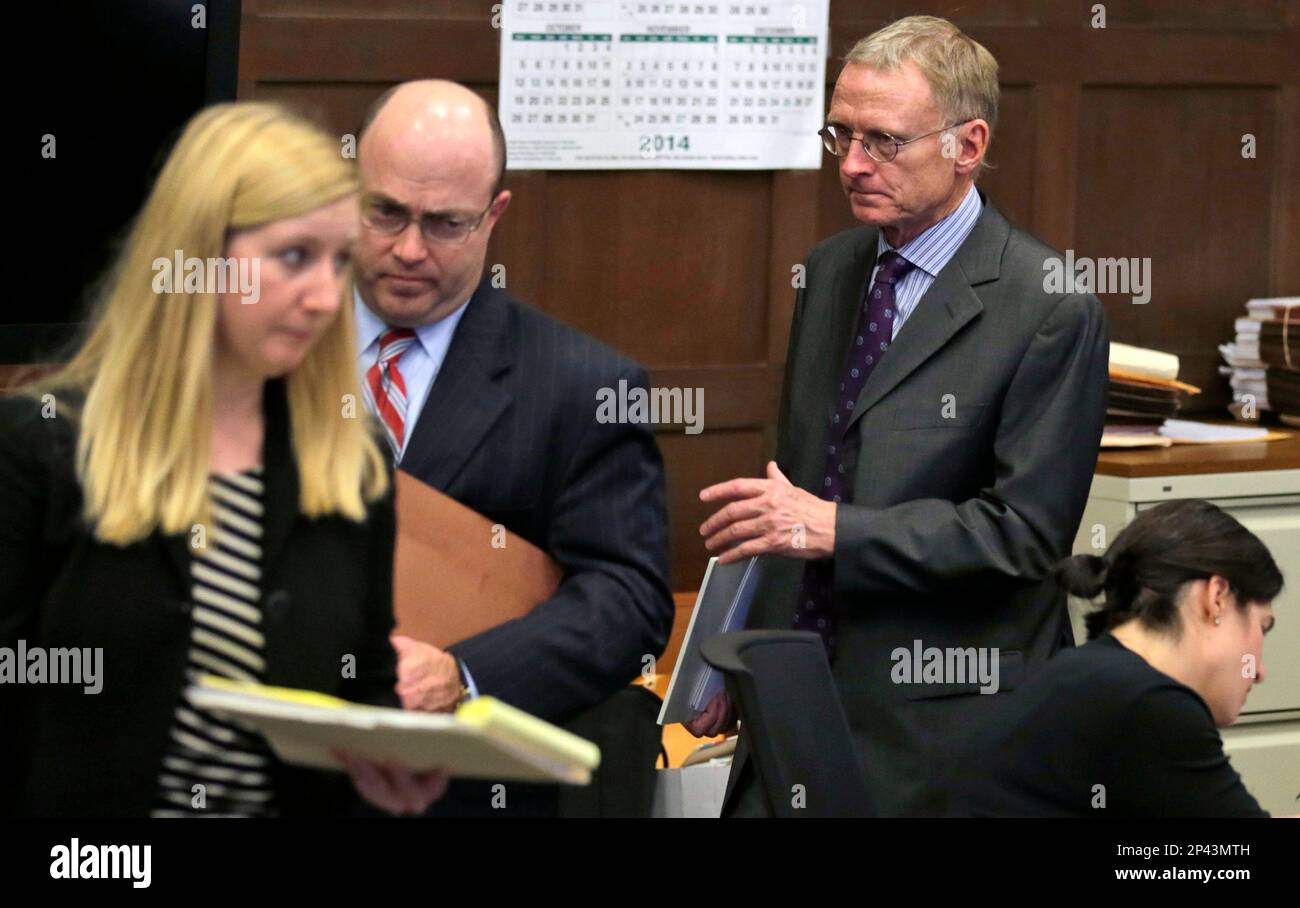 Charles Rankin, right, lawyer for former New England Patriots football ...
