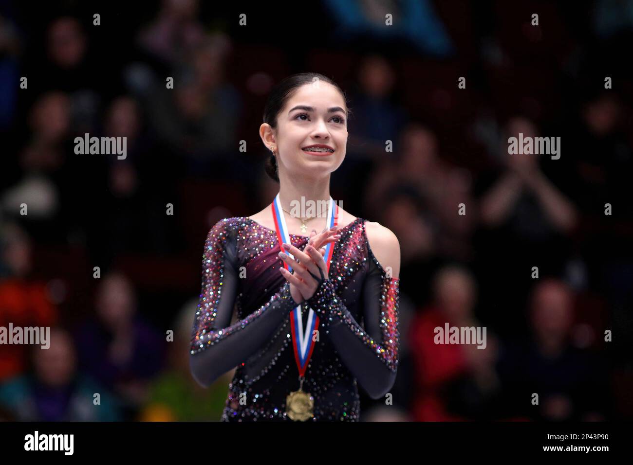 Adeliya Petrosyan at the Award Ceremony for women in figure skating, in the Final of the Grand ...