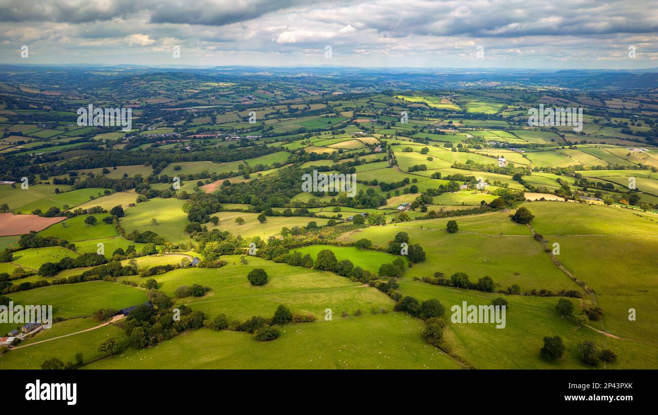 Uk farm fields aerial hi-res stock photography and images - Alamy