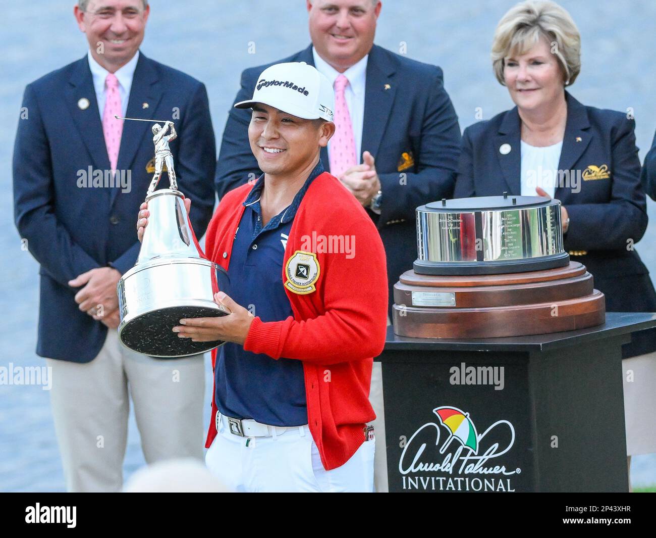 Orlando, FL, USA. 5th Mar, 2023. Kurt Kitayama hoist the 2023 Arnold ...