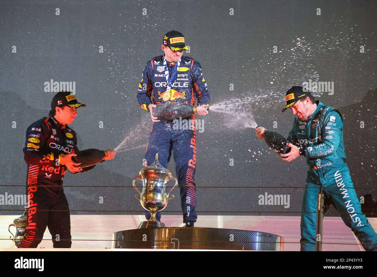 Max Verstappen (NED) Redbull Racing RB19 Sergio Perez (MEX) Redbull ...