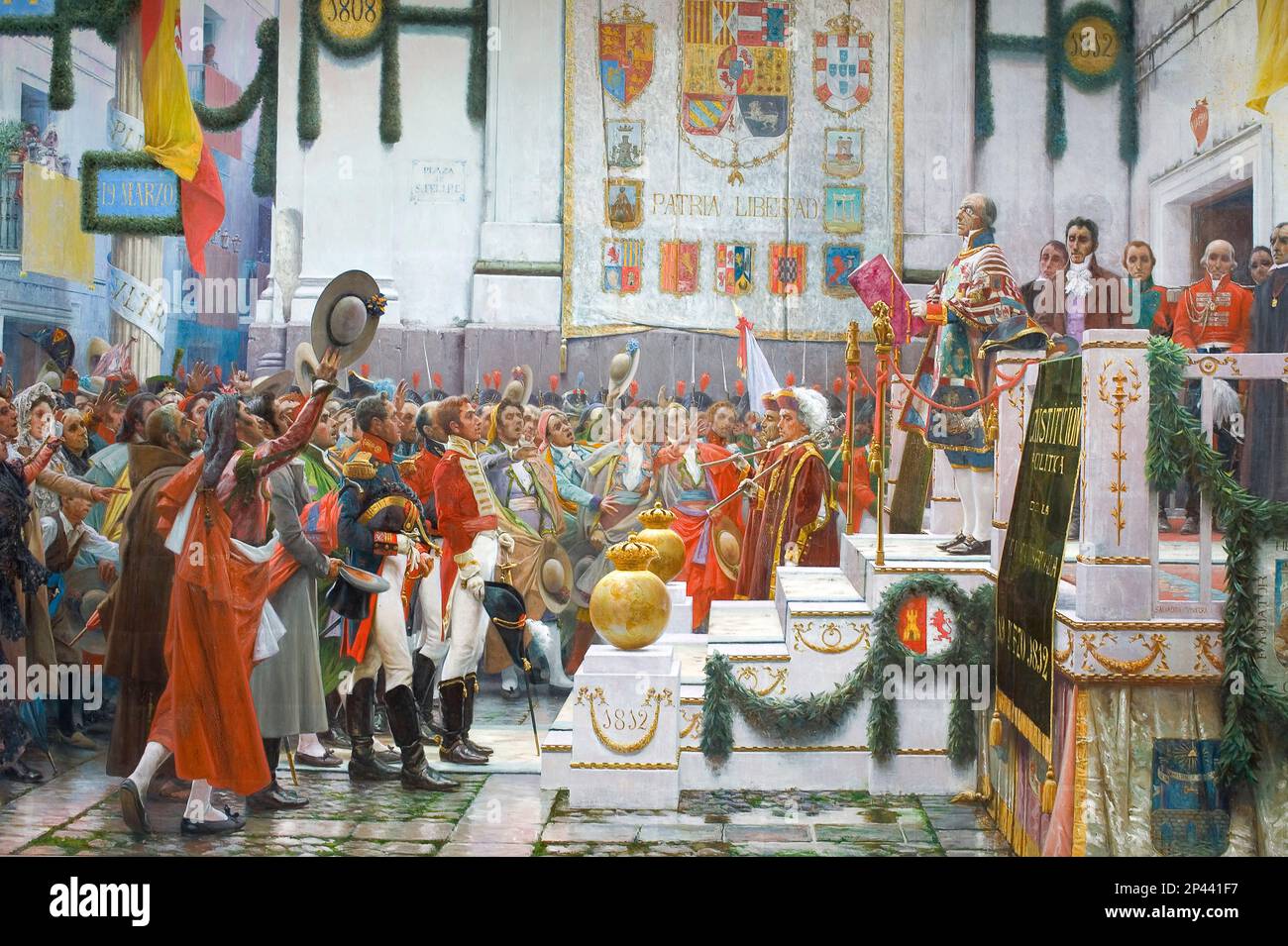 Promulgation of the 1812 constitution by Salvador Viniegra, in ...