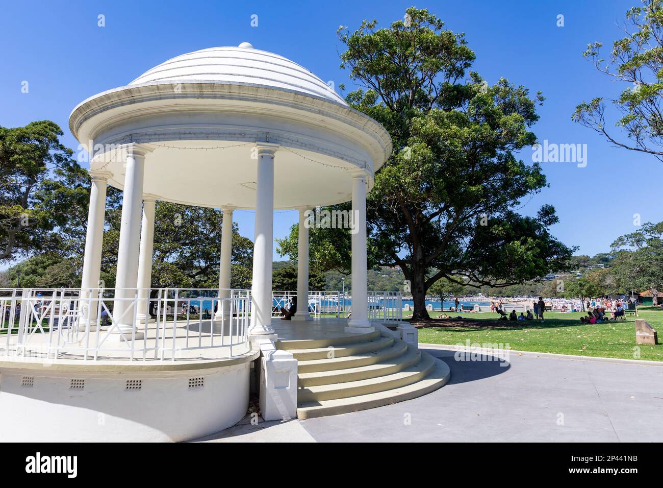 Rotunda at Balmoral Beach Sydney, built in 1930, hosts bands and ...