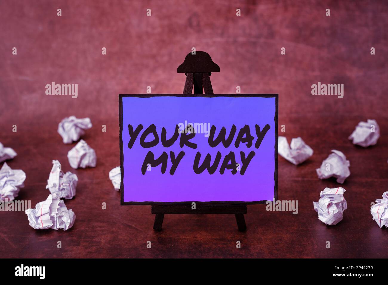 Inspiration showing sign Your Way My Way. Business concept choosing or ...