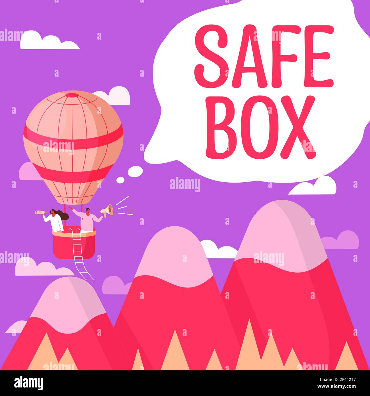 Sign displaying Safe Box. Business idea A small structure where you can ...