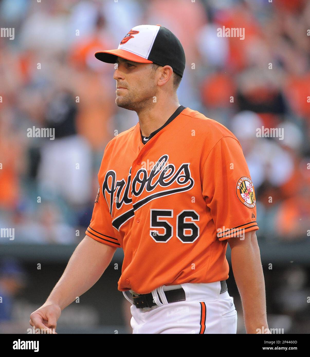 Baltimore Orioles Darren O'Day (56) during a game against the Tampa Bay ...