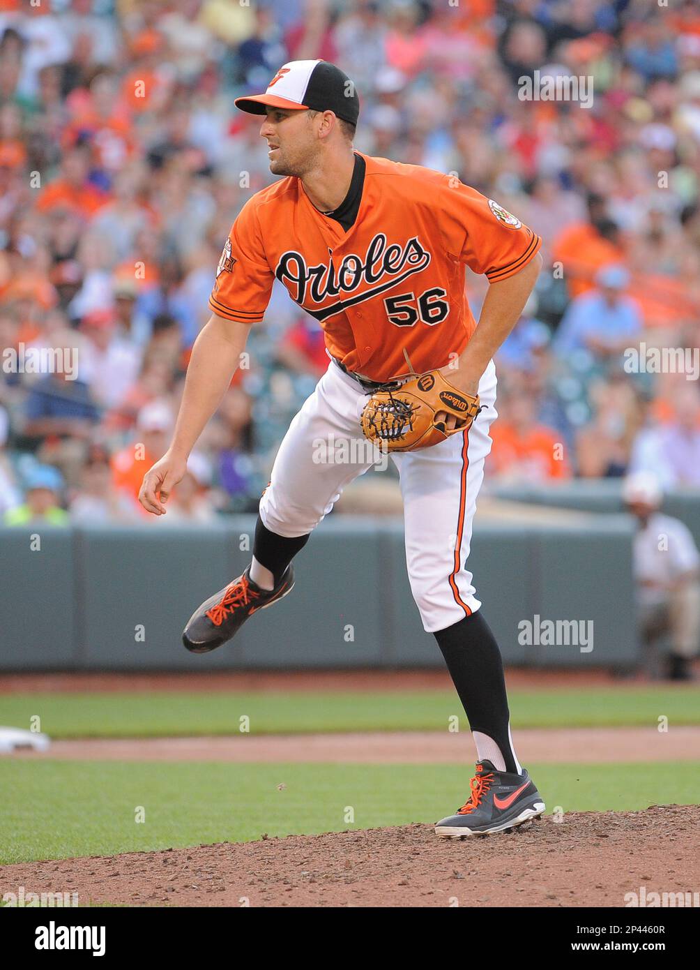 Baltimore Orioles Darren O'Day (56) during a game against the Tampa Bay ...