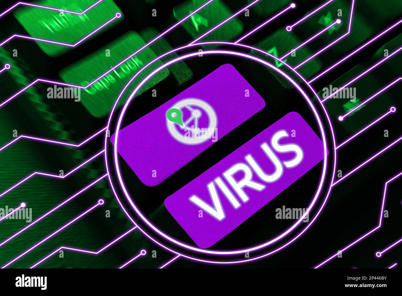 Conceptual display Virus. Business approach infective agent that ...