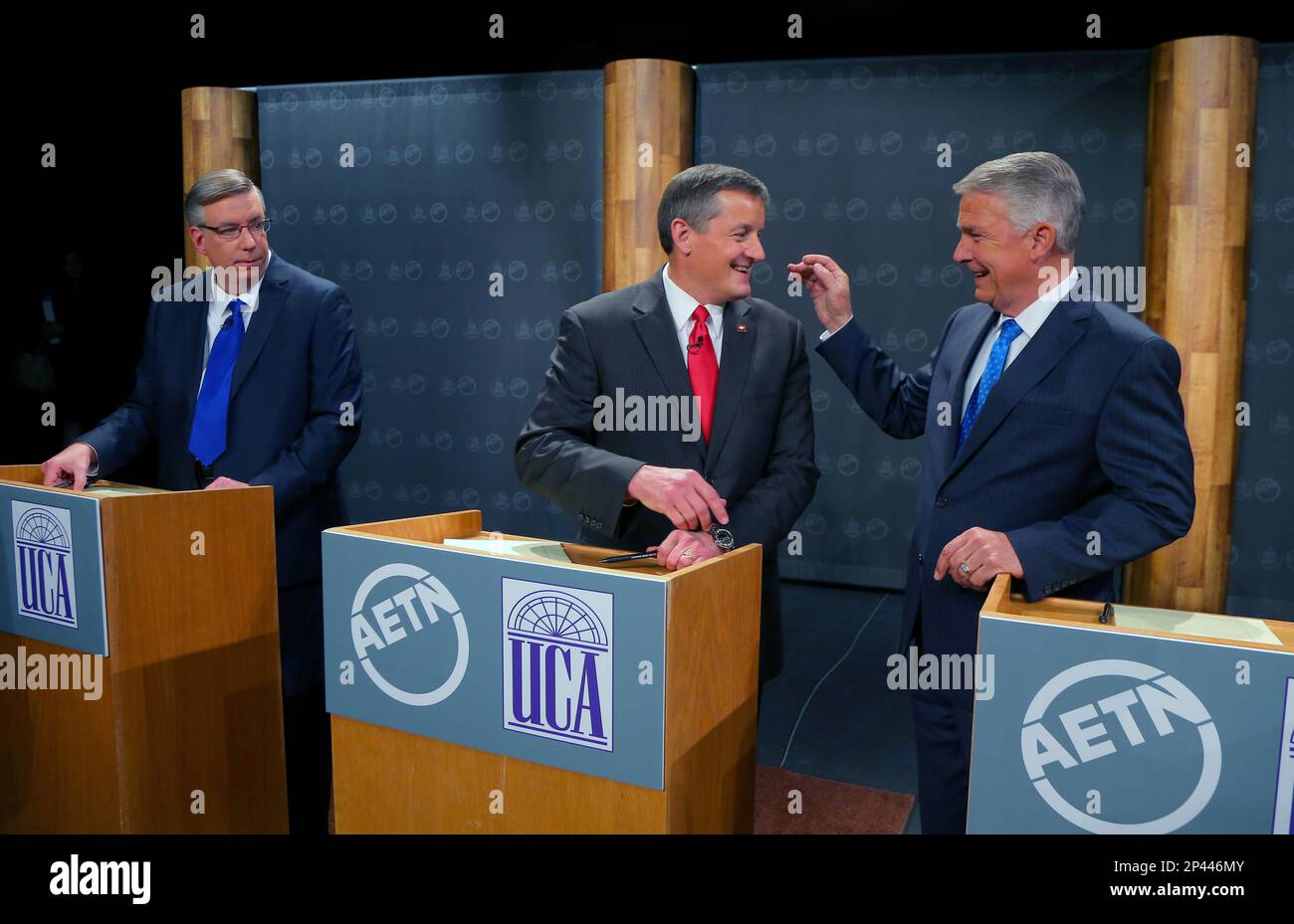 U.S. Congressional District 4 candidates Ken Hamilton, left, watches as ...