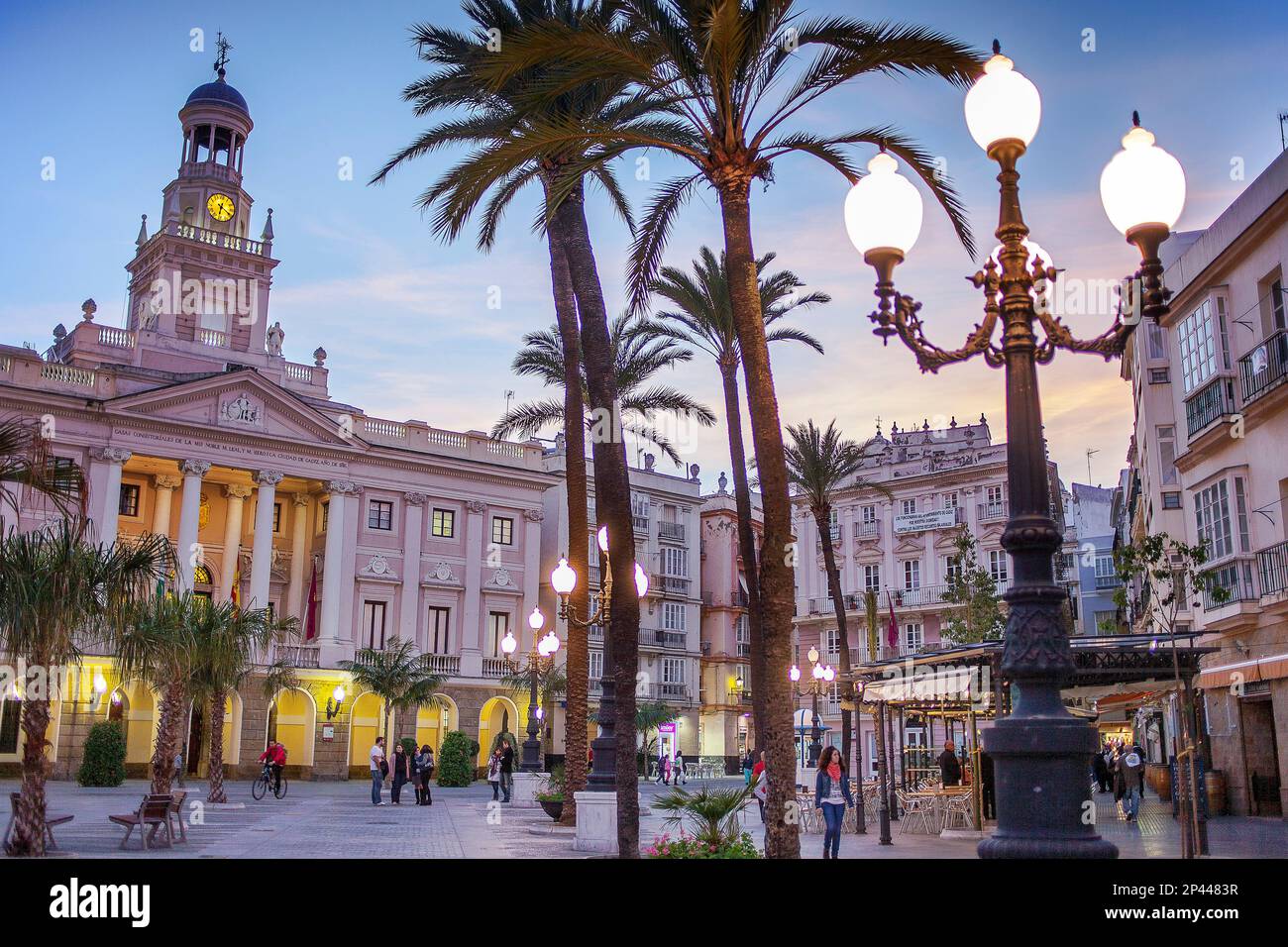 The Town hall in the San Juan de Dios square.Cádiz, Andalusia, Spain ...