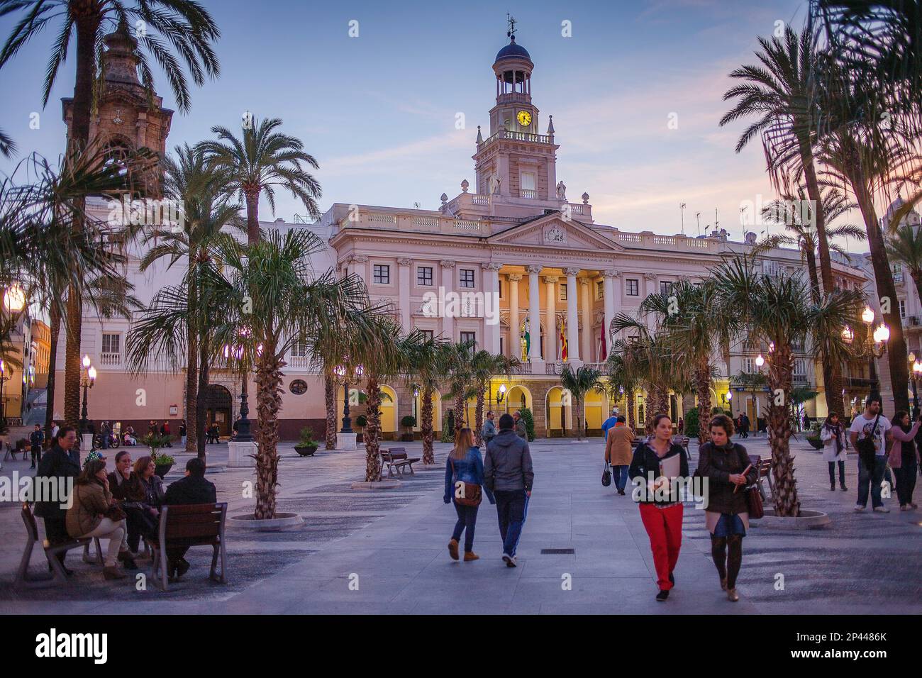 The Town hall in the San Juan de Dios square.Cádiz, Andalusia, Spain ...