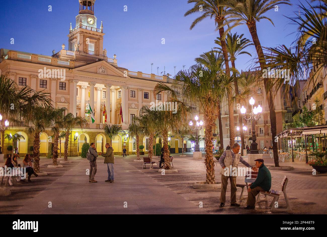 The Town hall in the San Juan de Dios square.Cádiz, Andalusia, Spain ...