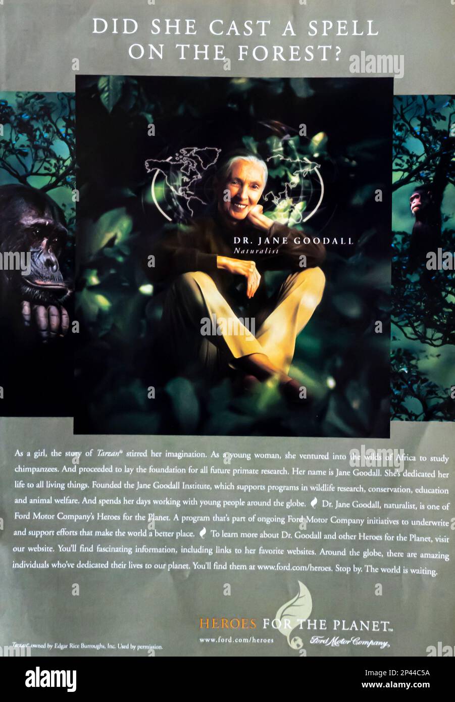 Ford heroes for the planet advert in a Natgeo magazine October 2001 ...