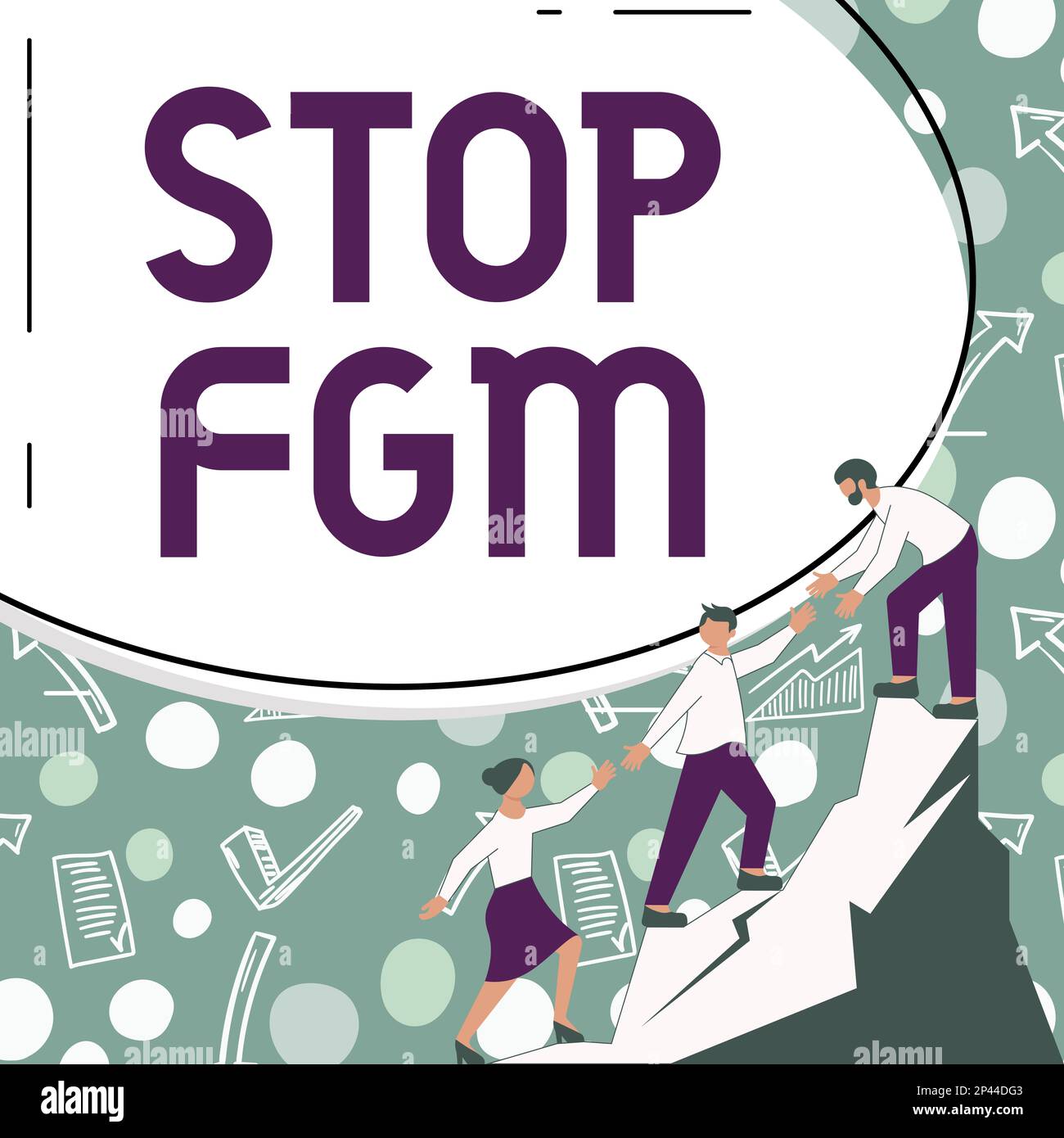 Text sign showing Stop Fgm. Word Written on Put an end on female ...