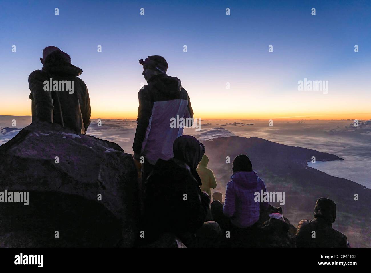 Pico Island, Azores, Portugal. 9th Oct, 2022. Hikers seen on the Pico ...