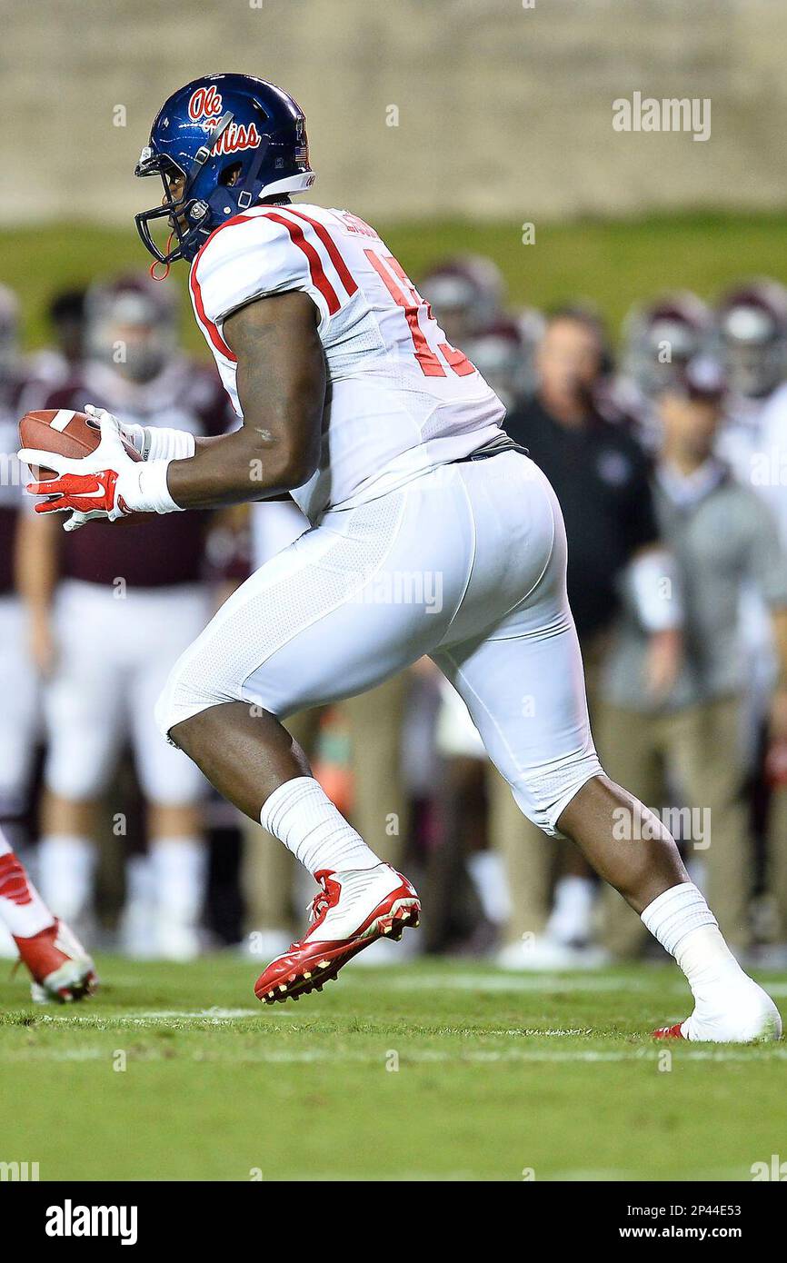 Ole Miss tight end Jeremy Liggins (15) runs with the ball during second ...