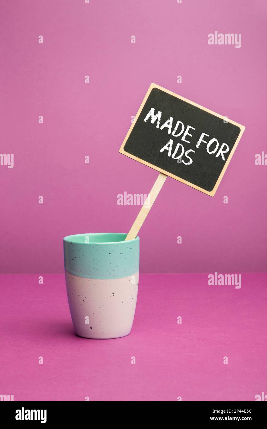 Conceptual display Made For Ads. Concept meaning Marketing strategies ...